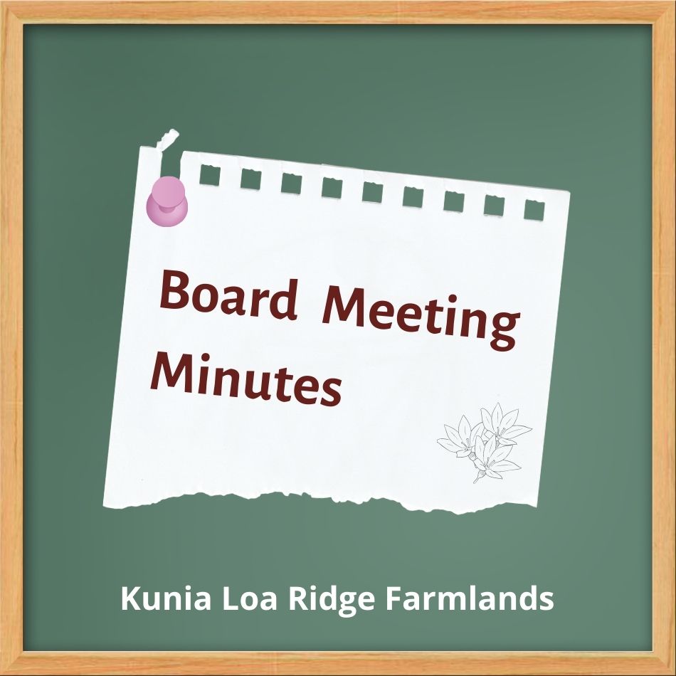 Newsletters and Reports – Kunia Loa Ridge Farmlands